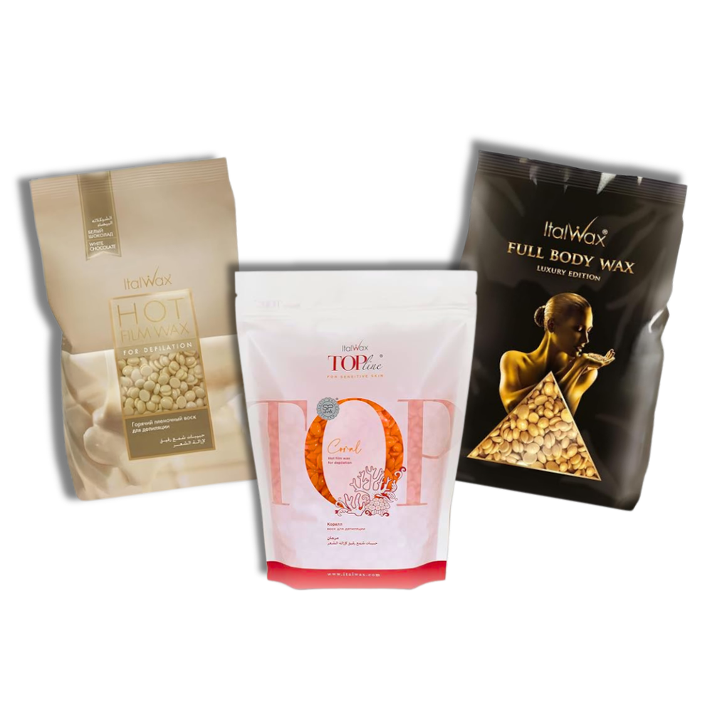 Tripack Ceras Premium Italwax – Cera Chocolate Blanco + Coral + Oro ...